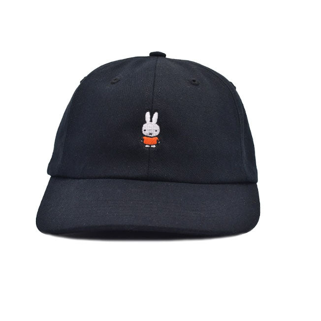 miffy sixpanel hat black